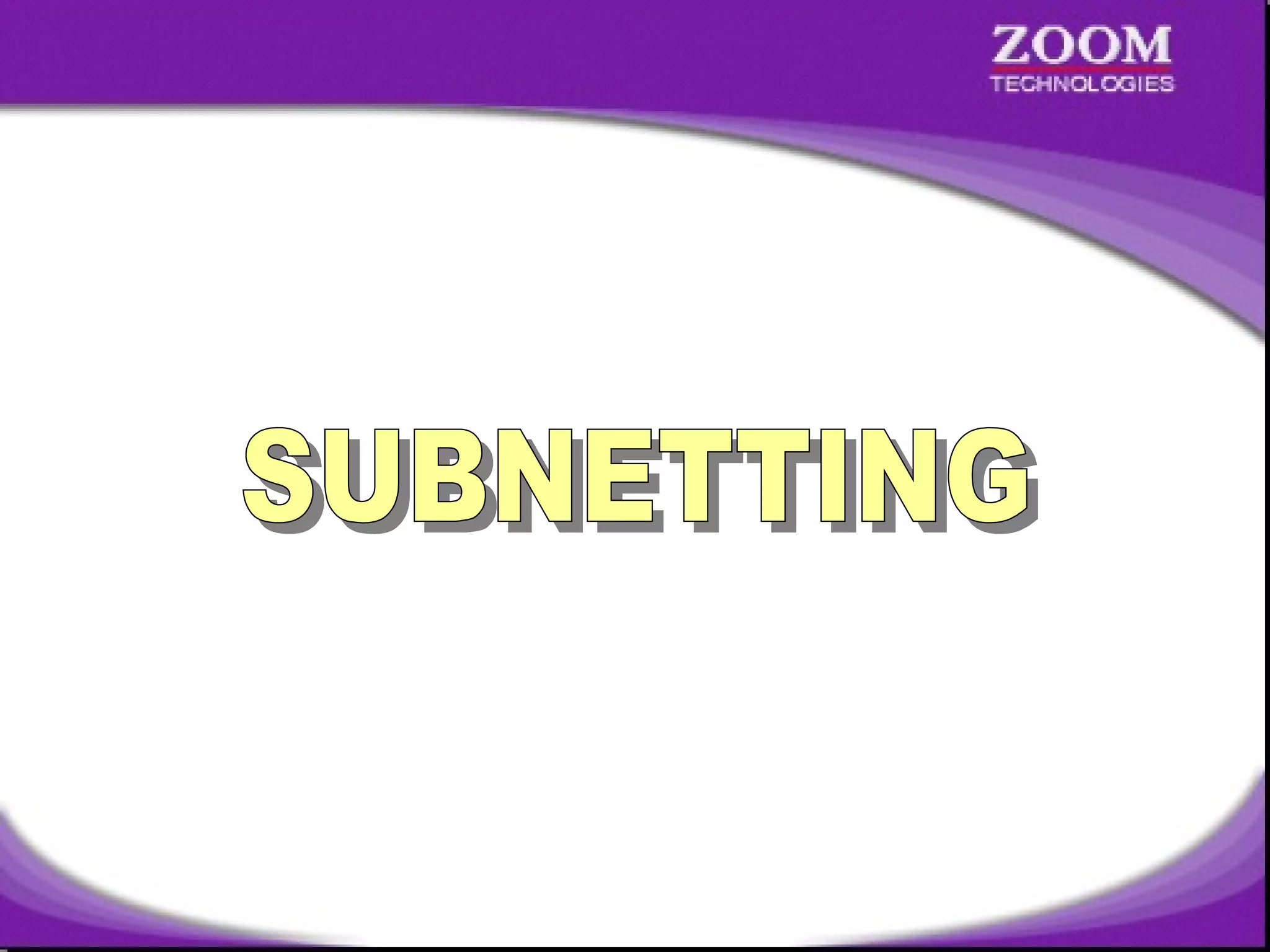 Subnetting | PPT