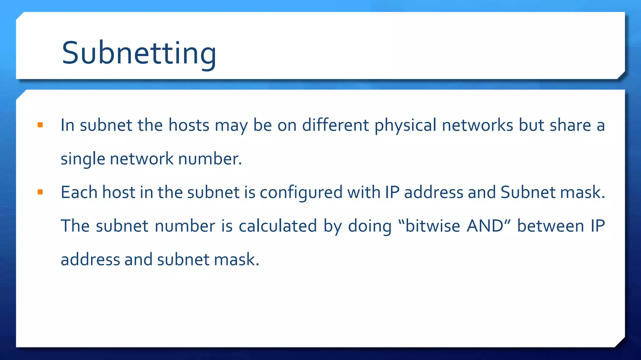 Subnetting | PPSX