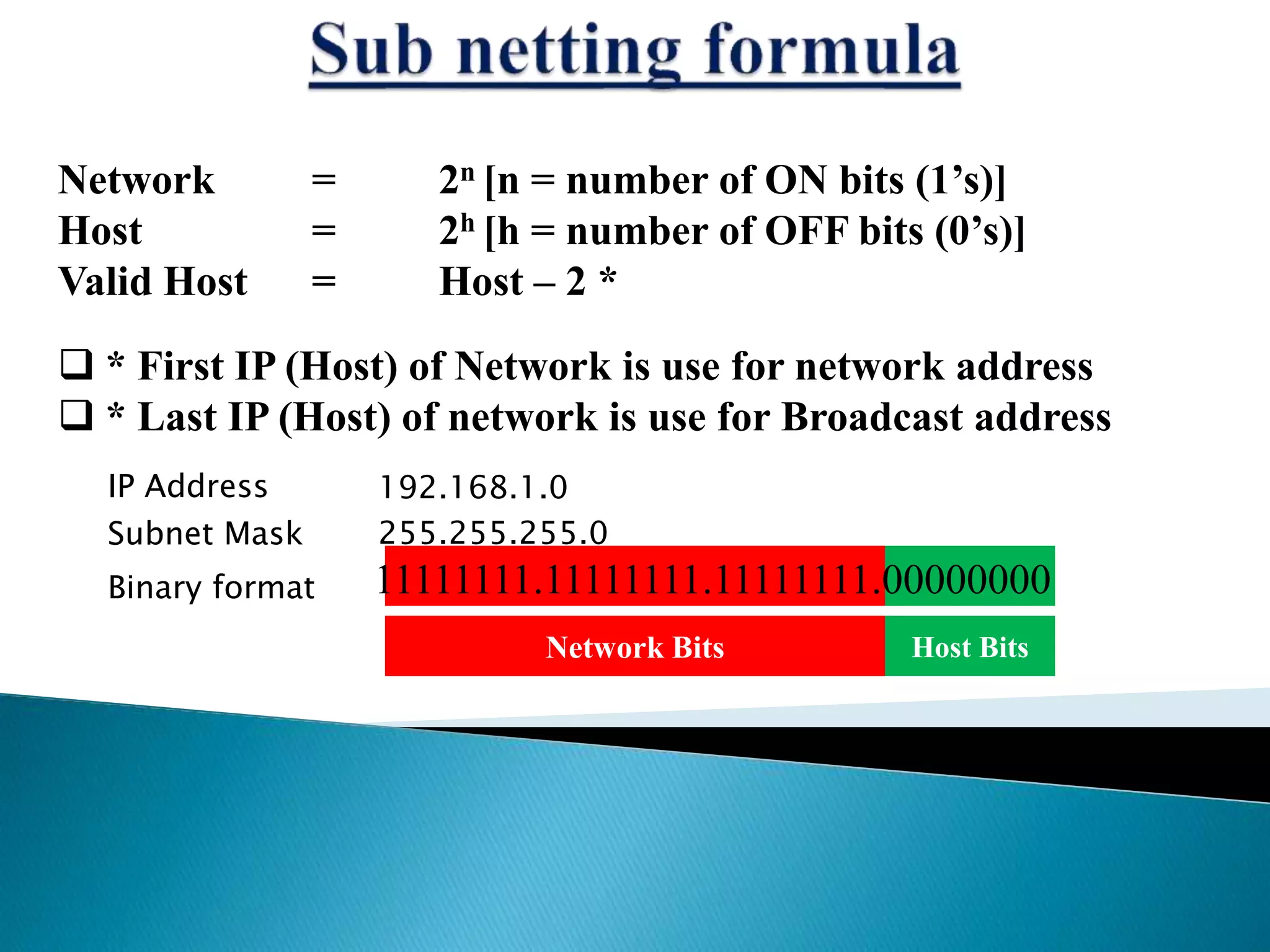 Sub Netting | PPTX | Computer Networking | Computing