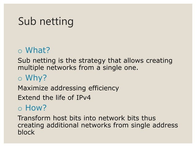 Subnetting | PPTX