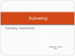 Subnetting | PPT