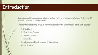 Subnetting | PPTX