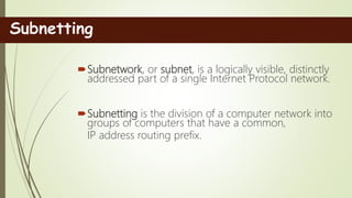 Subnetting | PPTX