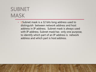 Subnetting | PPTX | Computer Networking | Computing