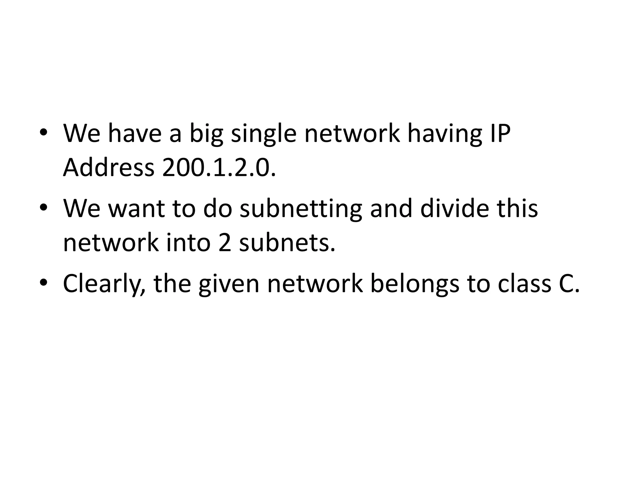 Subnetting Pptx Computer Networking Computing 2435