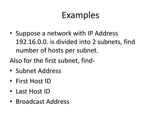 Subnetting | PPTX | Computer Networking | Computing