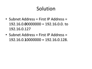 Subnetting | PPTX | Computer Networking | Computing