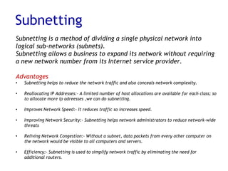 subnetting | PPT | Free Download