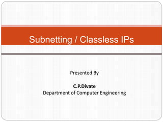 Data Communications and Network -Subnetting | PPT