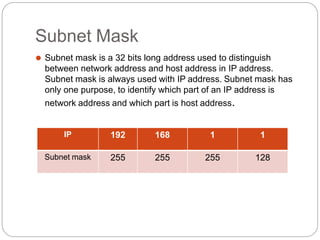 Data Communications and Network -Subnetting | PPT
