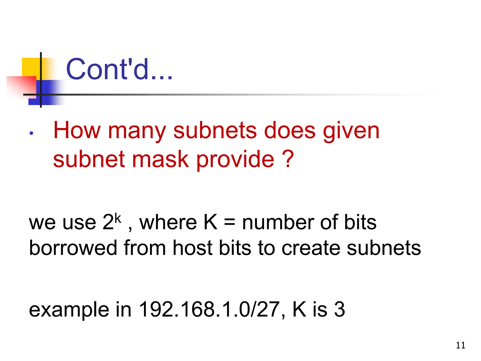 Data Communication And Networking Subnetting Ppt 1826
