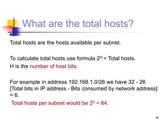 data communication and networking: subnetting | PPT