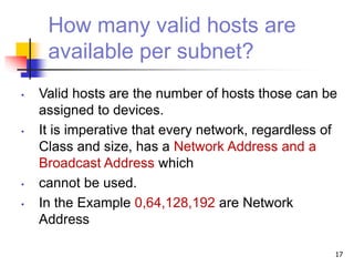 data communication and networking: subnetting | PPT