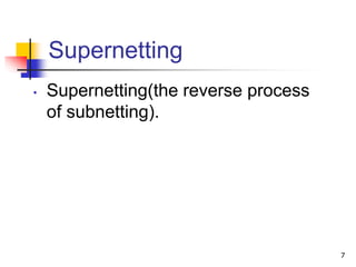 data communication and networking: subnetting | PPT