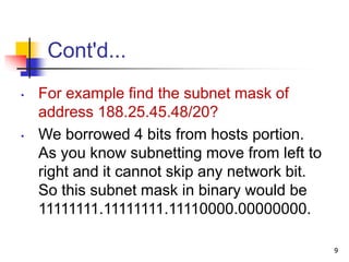 data communication and networking: subnetting | PPT