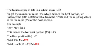 Subnetting basics in networking, for network engineers | PPT