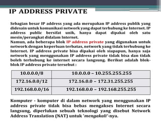 subnetting dan ip address dan bagaimana itu dilakukanpdf | PPT
