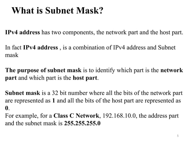 Subnetting Computer Networking Lecture Pptx