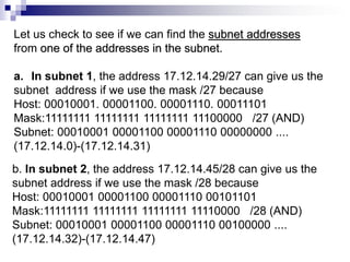 Subnetting-Addressing.pdf lectures for networks | PPT