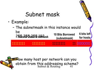 Subnetting and routing | PPT