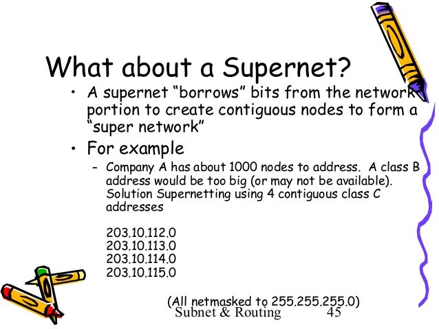 Subnetting and routing