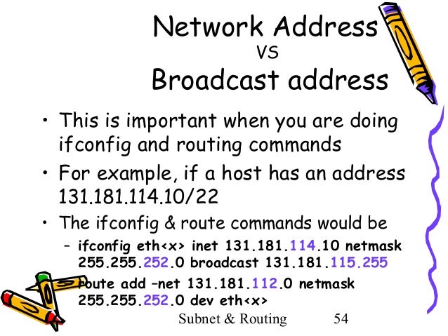 Subnetting and routing