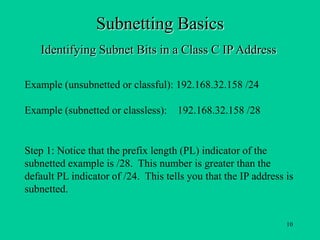 Subnetting Basics Tutorial | PPTX