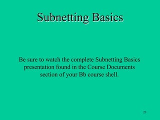 Subnetting Basics Tutorial | PPTX