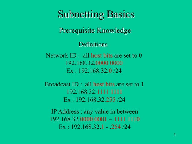 Subnetting Basics Tutorial | PPTX