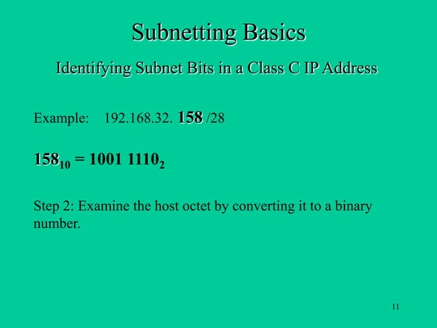 Subnetting Basics Tutorial | PPT