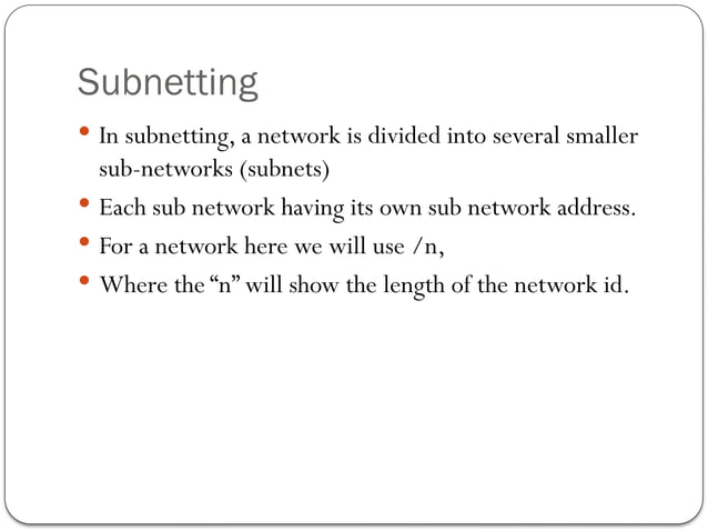 subnetting ipv4-Ipv4 subneeting methodologies | PPT