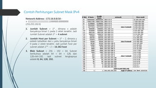 Subnetting ipv4 dan ipv6 | PPTX