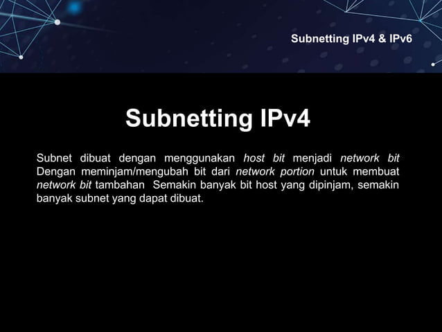 Subnetting Ipv4 And Ipv6 Ppt