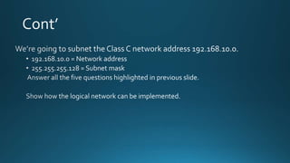 Subnetting made simple | PPTX | Computer Networking | Computing