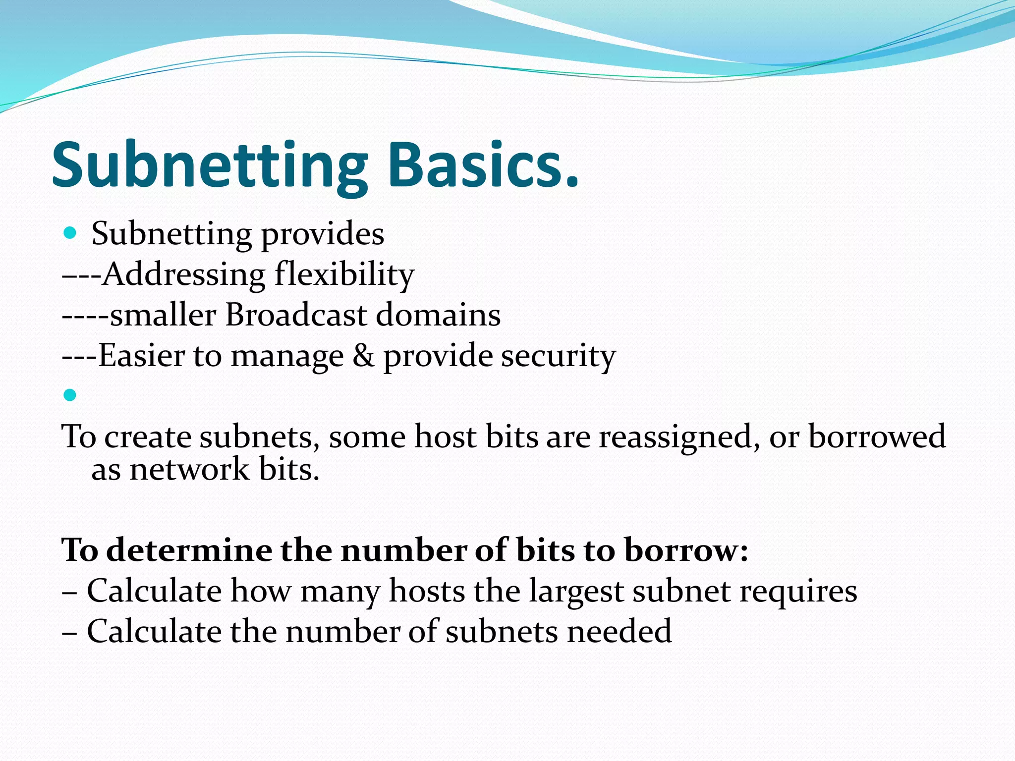 Subnetting Mechanics | PPT