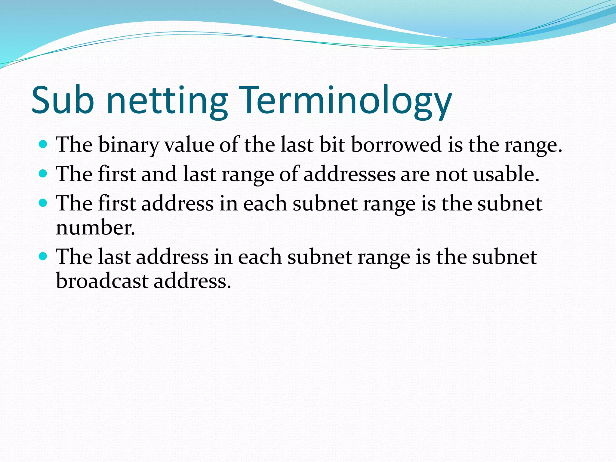 Subnetting Mechanics | PPT