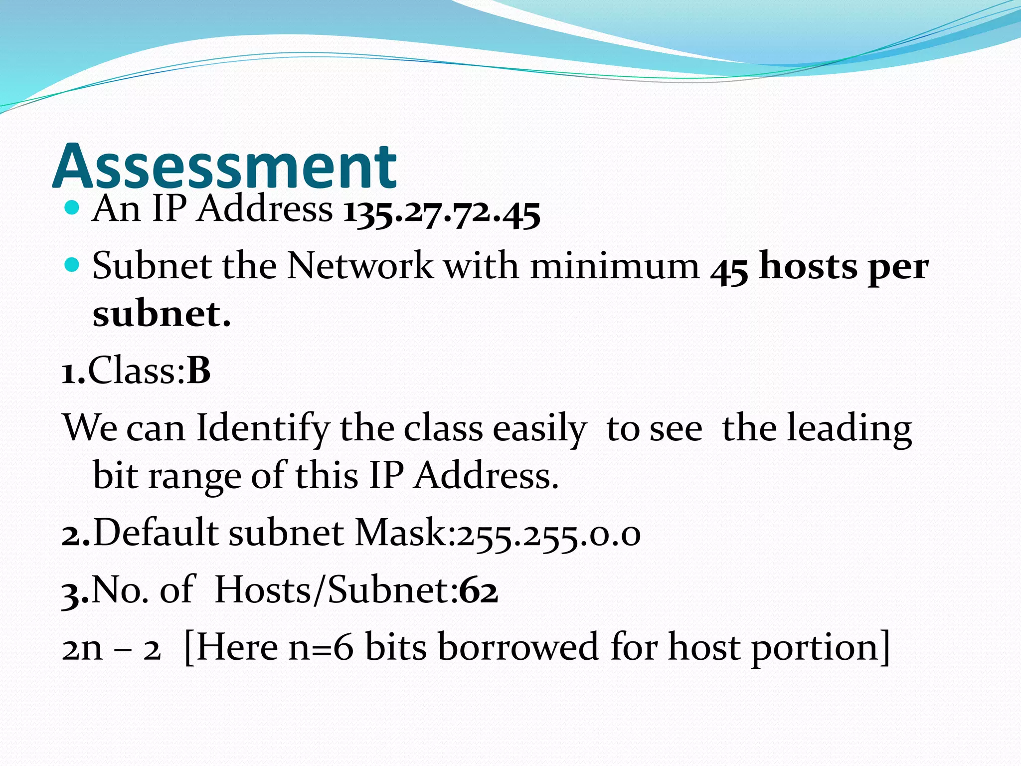 Subnetting Mechanics | PPT