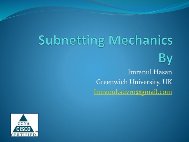 Subnetting Mechanics | PPT