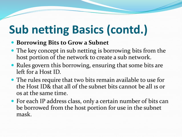 Subnetting Mechanics | PPT