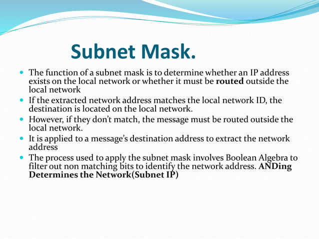 Subnetting Mechanics | PPT