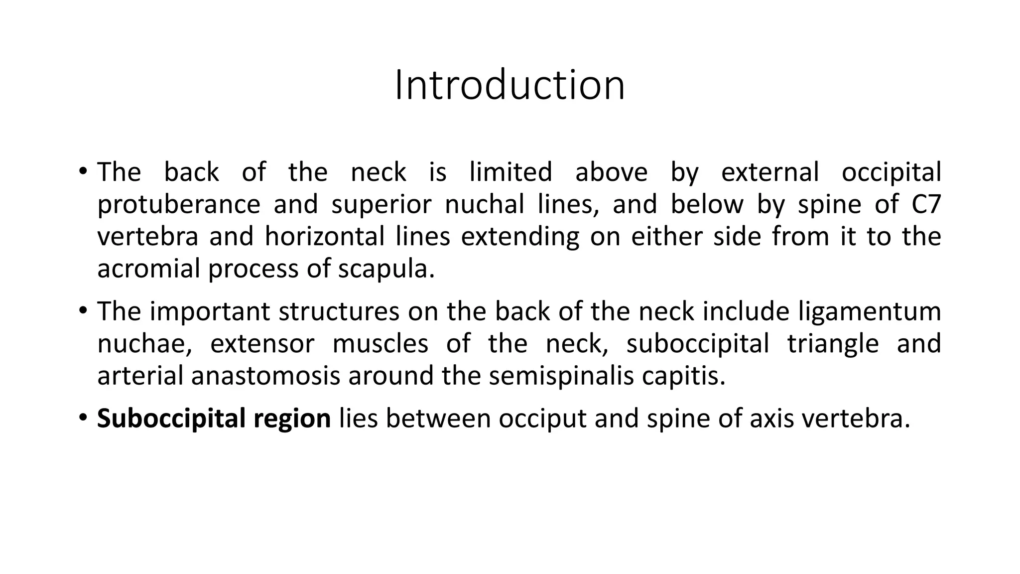 Suboccipital region and muscles of back | PDF