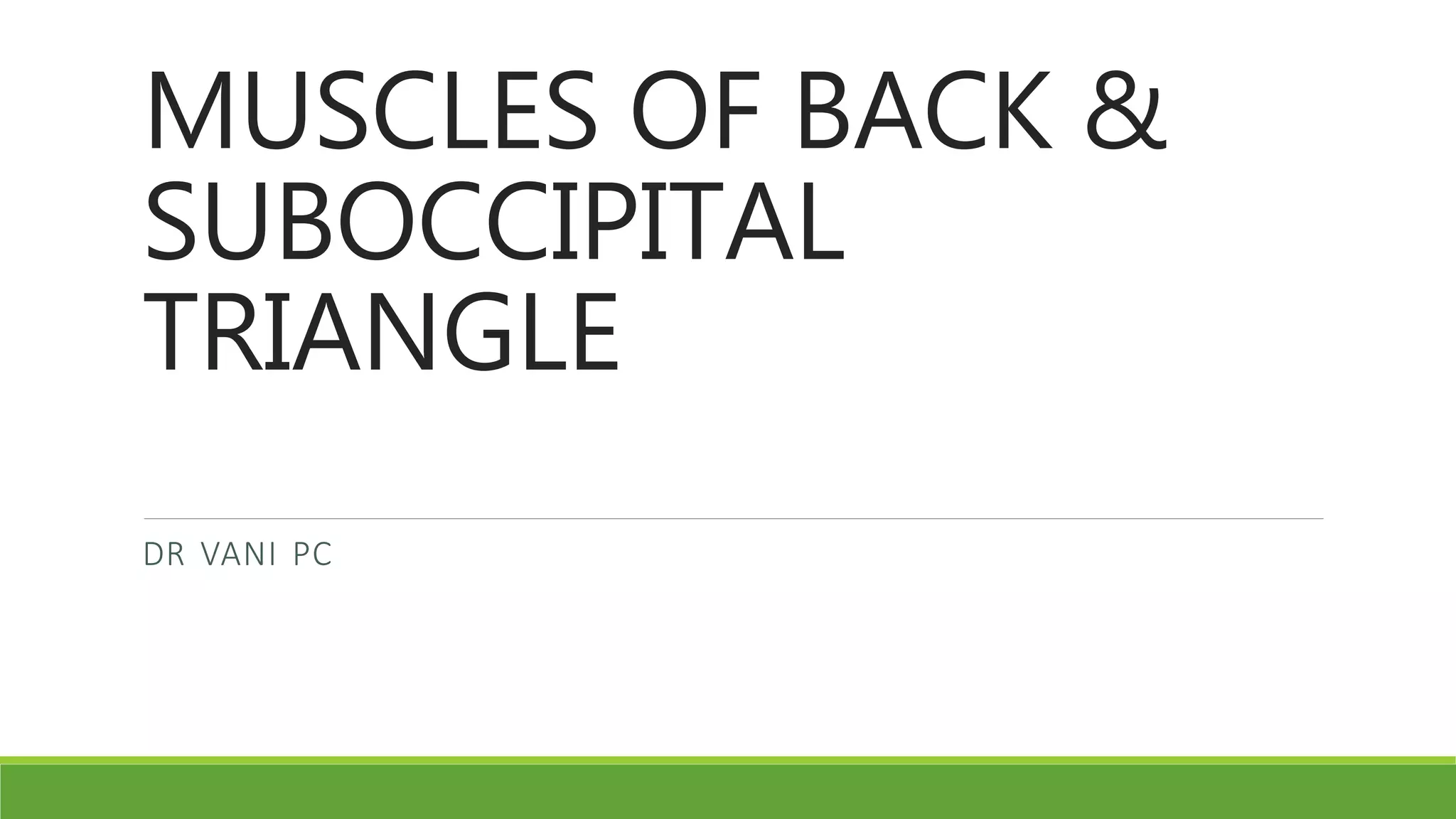suboccipital triangle | PPTX | Death, Injury, or Military Conflict ...