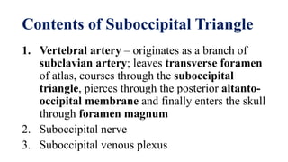 Suboccipital triangle | PPT