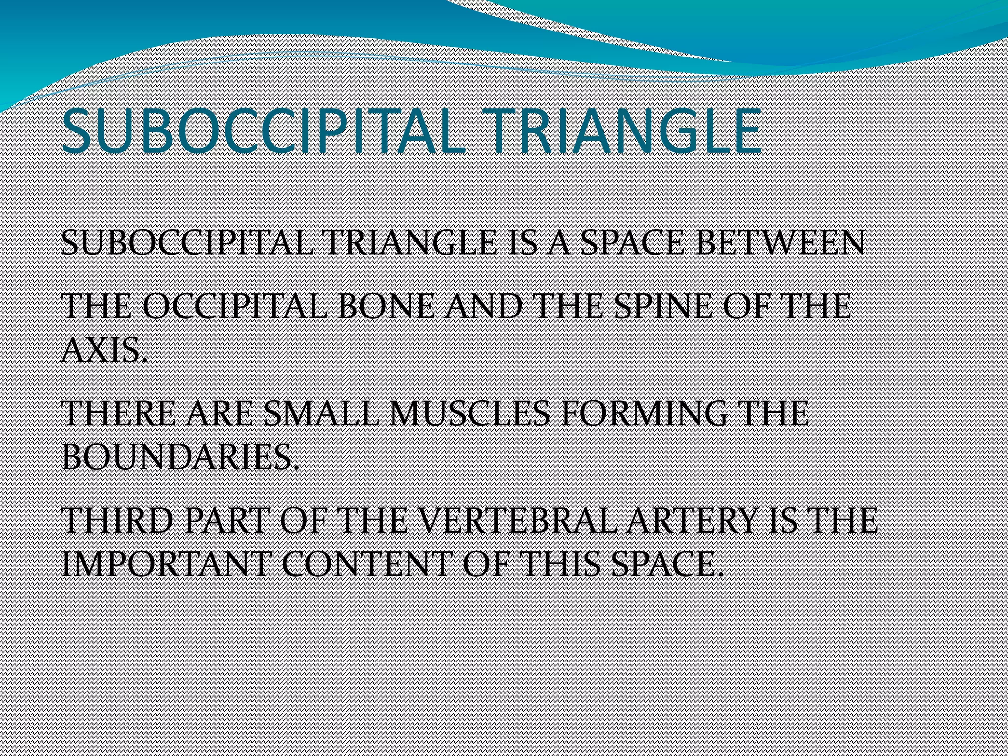 Suboccipital triangle | PDF