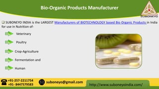 Best Quality Bio-Nutritional Products by Suboneyo Chemicals ...