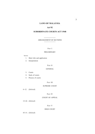 Subordinate courts act 1948 92 | PDF