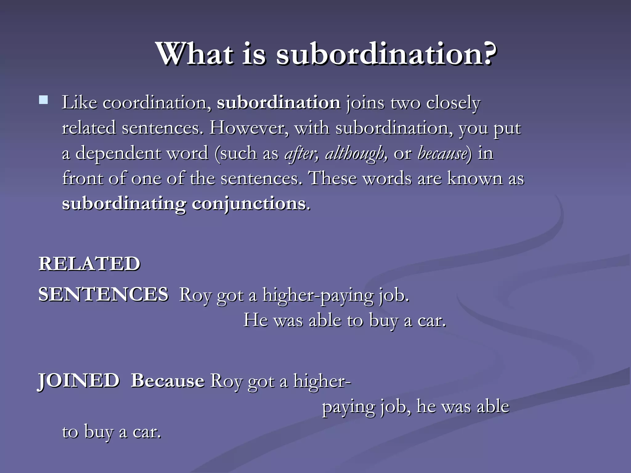 Subordination | PPT