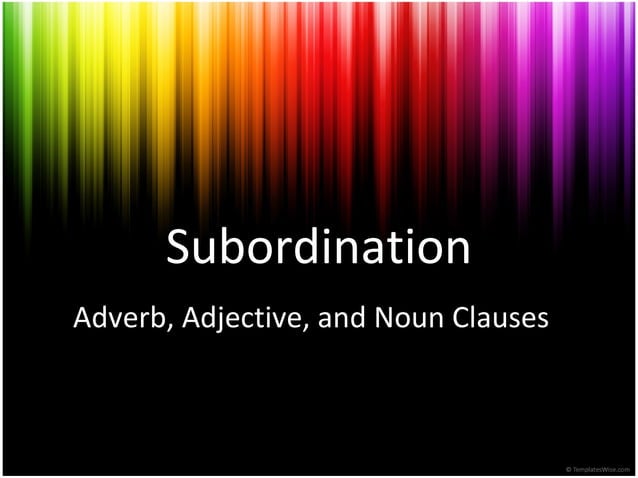 Subordination | PPT