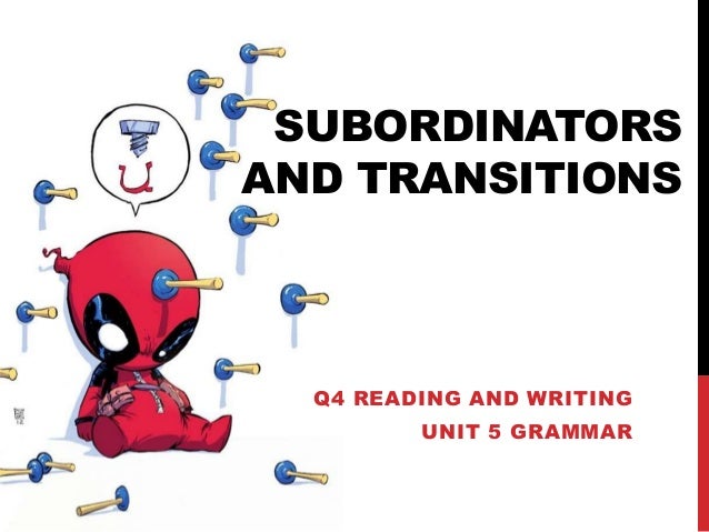 Subordinators and transitions