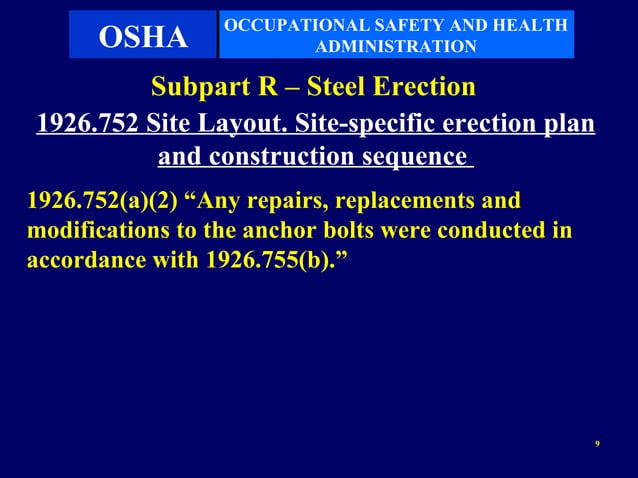 Subpart R - Steel Erection | PPS